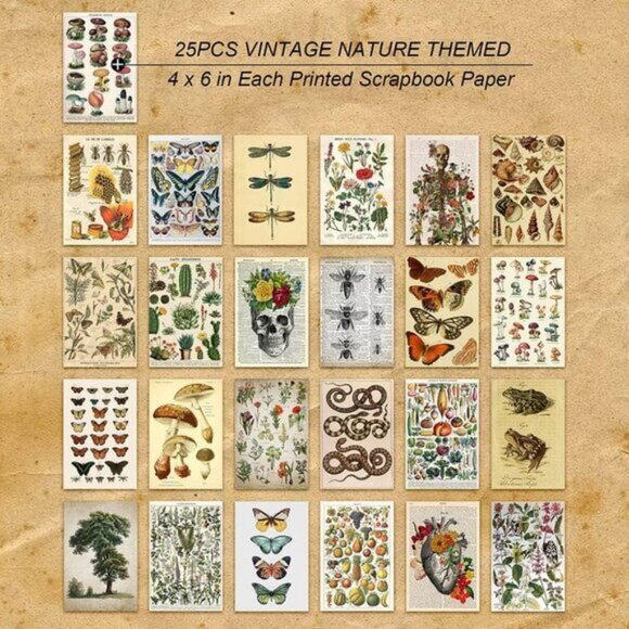 Office | New 15 Sheets Scrapbook Paper Aesthetic Vintage Scrapbooking ...